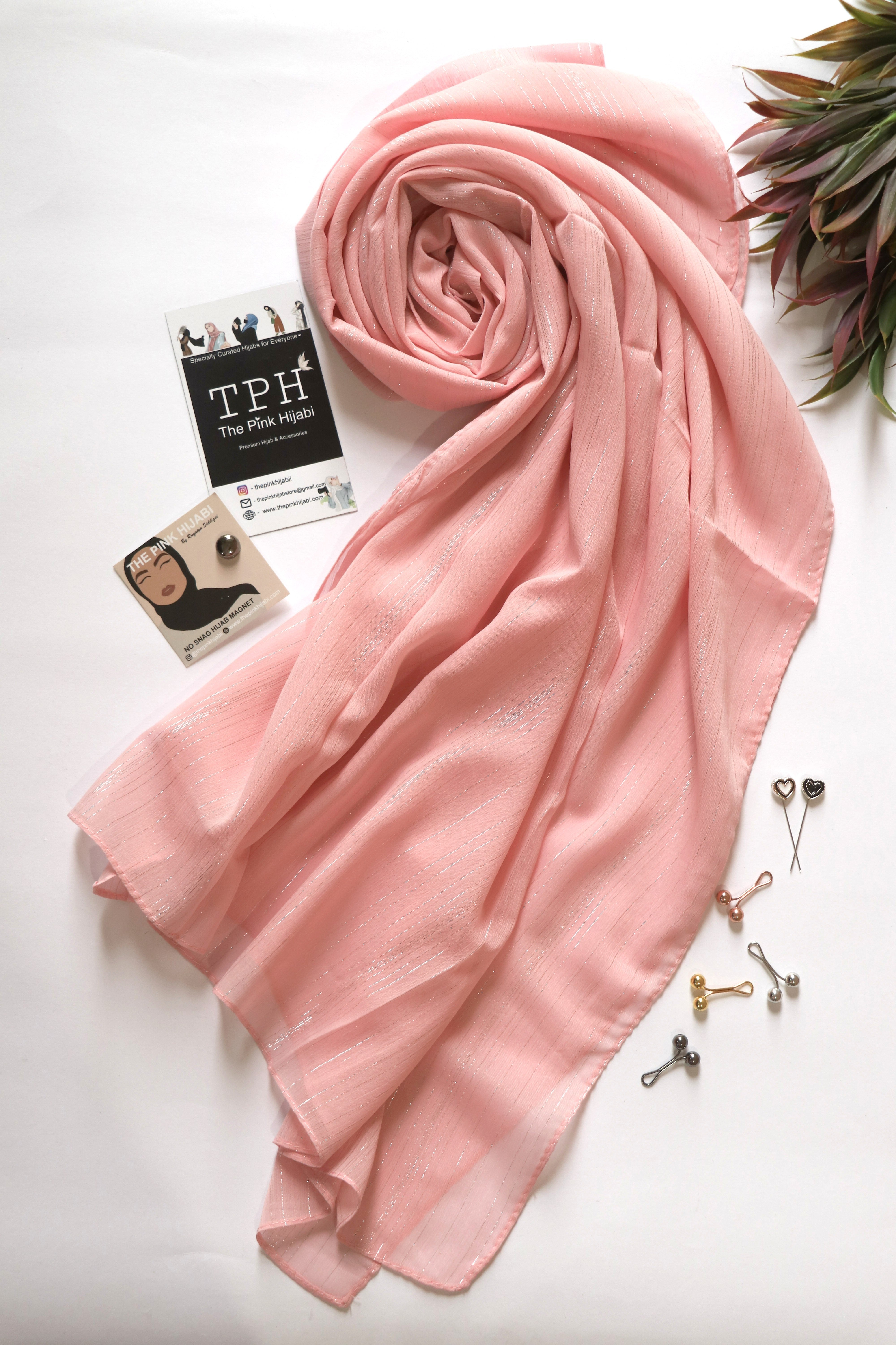 METALLIC CHIFFON – The Pink Hijabi